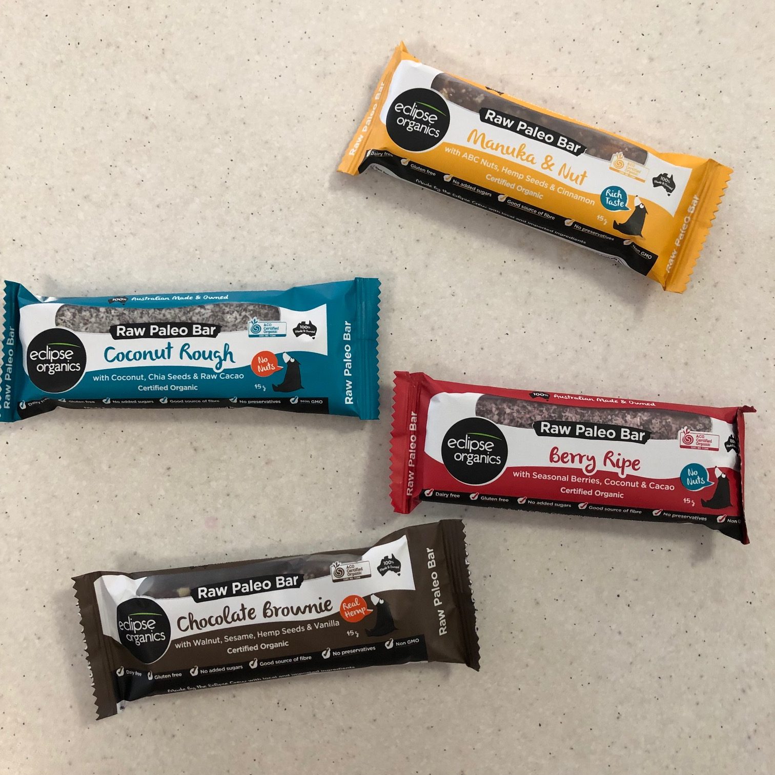 Raw whole food bars - Eclipse Organics - Chocolate Brownie - EMU Wellness